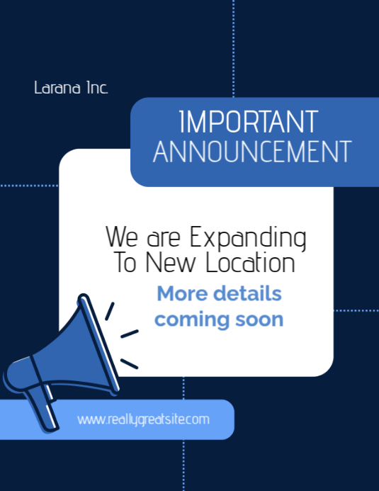 Purple Professional Important Announcement Flyer (us Letter) Template ...