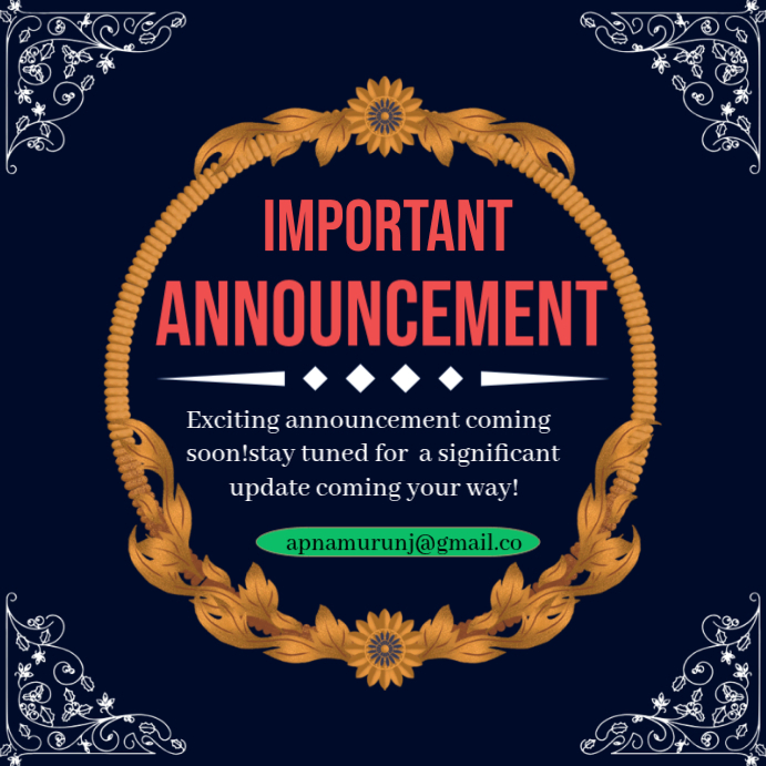 Purple Professional Important Announcement Flyers Instagram Post ...