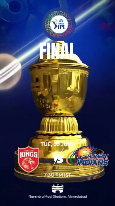 Plantilla de Purple Professional Ipl Final Match Day Instagram Reel ...