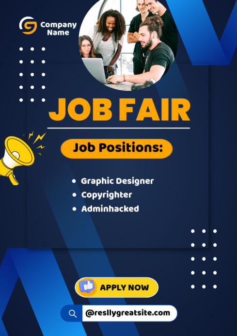 Copy of Purple Professional Job Fair Post A4 | PosterMyWall
