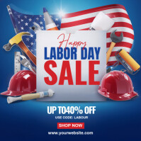 Blue Professional Labour Day Sale Offer Template Instagram Post ...