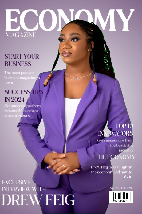 Copy of Purple Professional Magazine Cover Design Poster | PosterMyWall
