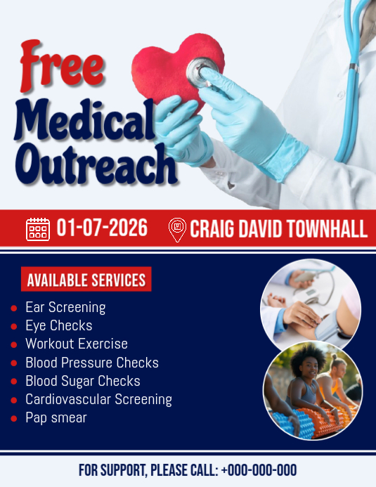 Purple Professional Medical Outreach Event Flyer Template | PosterMyWall
