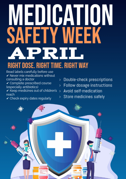 Purple Professional Medication Safety A3 Template | PosterMyWall