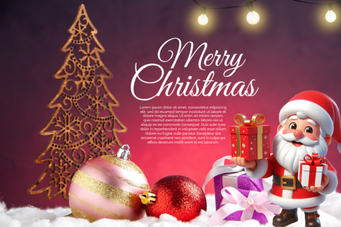Purple Professional Merry Christmas Poster Template | PosterMyWall