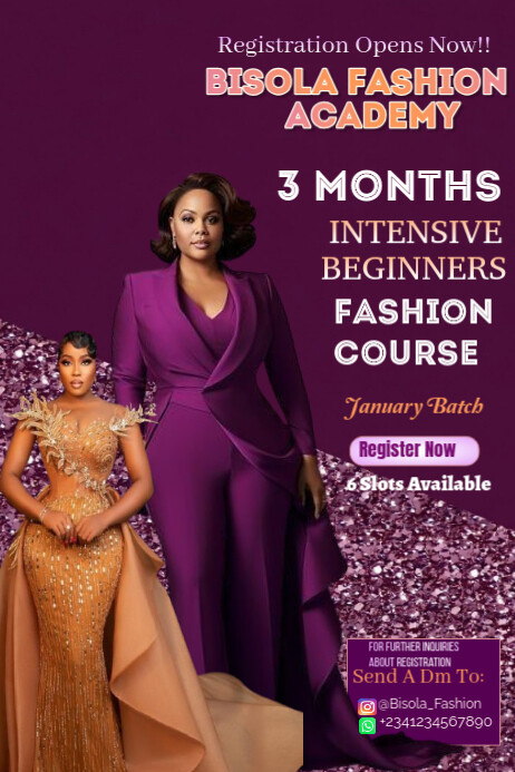 Purple Professional Modern Fashion Training Business Flyer/poster ...