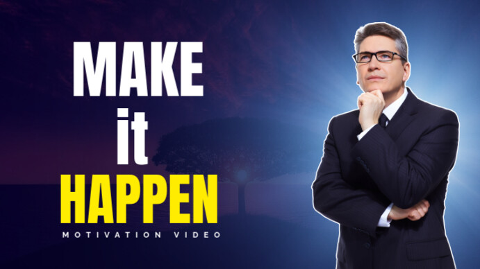 Purple Professional Motivation Youtube Thumbnail Template | PosterMyWall
