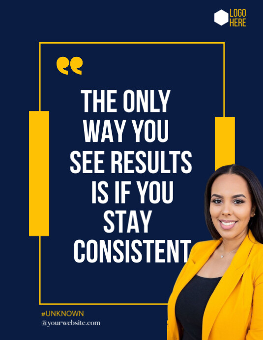 Purple Professional Motivational Quotes Template Flyer (us Letter ...