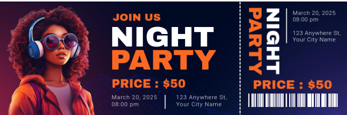 Copy of Purple Professional Music Concert Tickets Twitter Banner ...