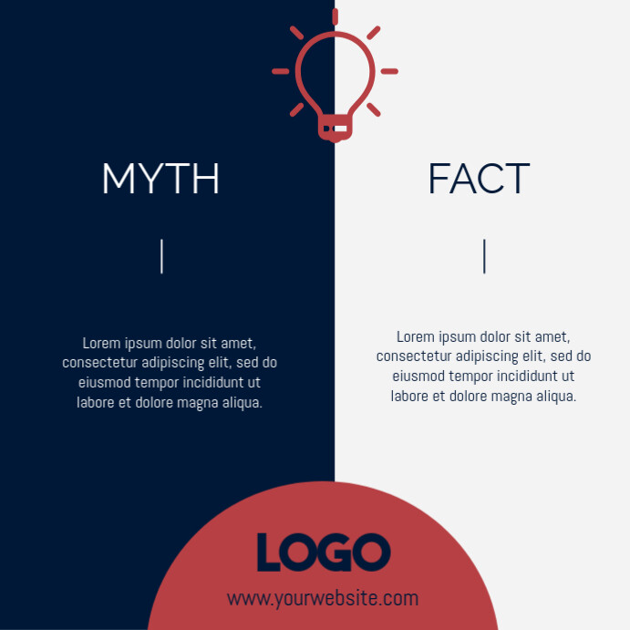 Copy of Purple Professional Myth Vs Fact Instagram Post | PosterMyWall