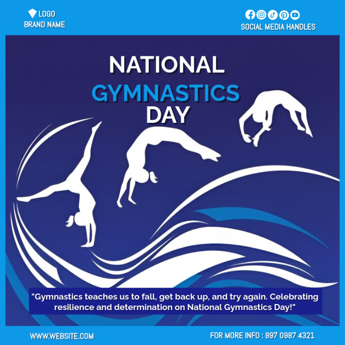 Copy of Purple Professional National Gymnastics Day | PosterMyWall