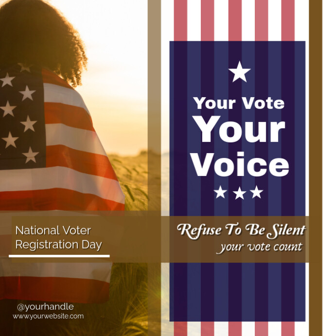 Copy of Purple Professional National Voter Registrati | PosterMyWall