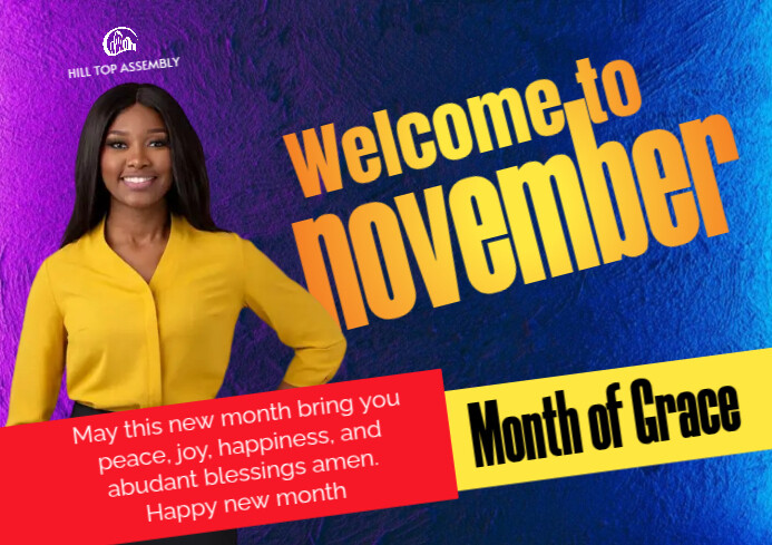 Purple Professional New Month Greeting A1 Template | PosterMyWall