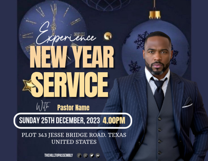 Purple Professional New Year Service Flyer (us Letter) Template ...