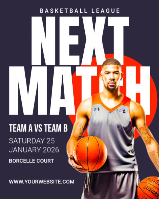 Purple Professional Next Match Instagram Portrait Template | PosterMyWall