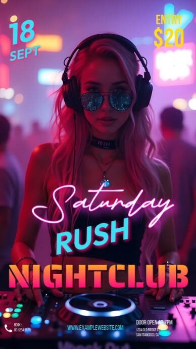 Copy of Purple Professional Night Club Party Instagram Story | PosterMyWall