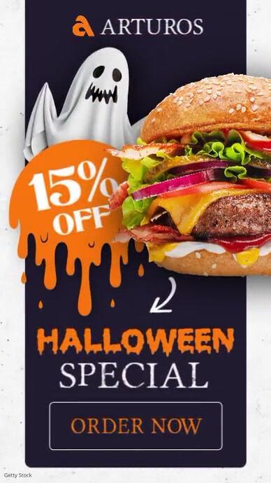 Copy of Purple Professional Orange And Dark Blue Purple Halloween Promo ...