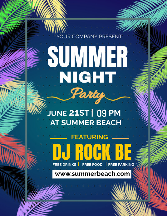 Purple Professional Party Flyer (us Letter) Template | PosterMyWall