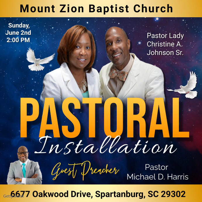 Copy of Purple Professional Pastoral Installation Ins | PosterMyWall