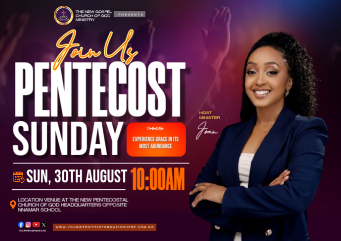 Plantilla de Pentecost Sunday Event Postales | PosterMyWall