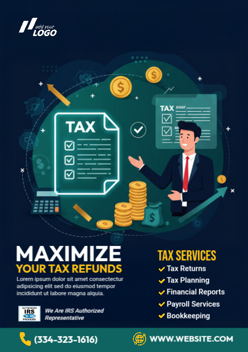 Purple Professional Professional Tax Prep Services A4 Template ...
