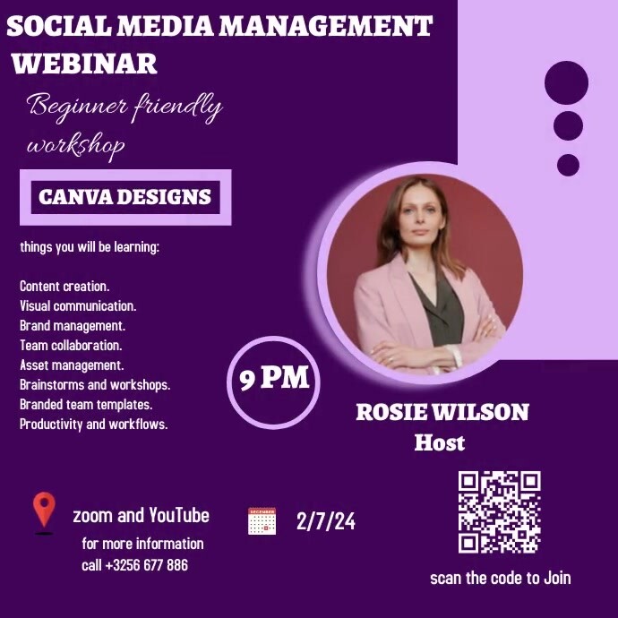 Purple Professional Purple Event Flyer Instag Template | PosterMyWall