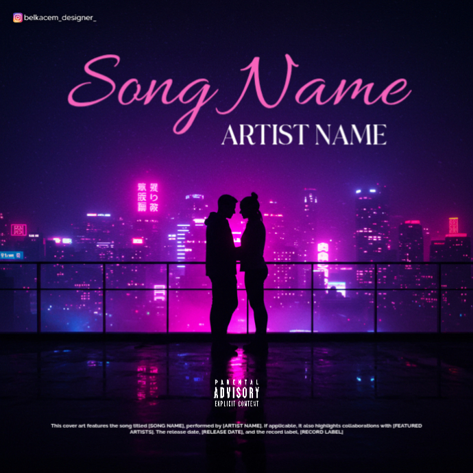 Purple Professional Retro Couple Album Cover Template | PosterMyWall