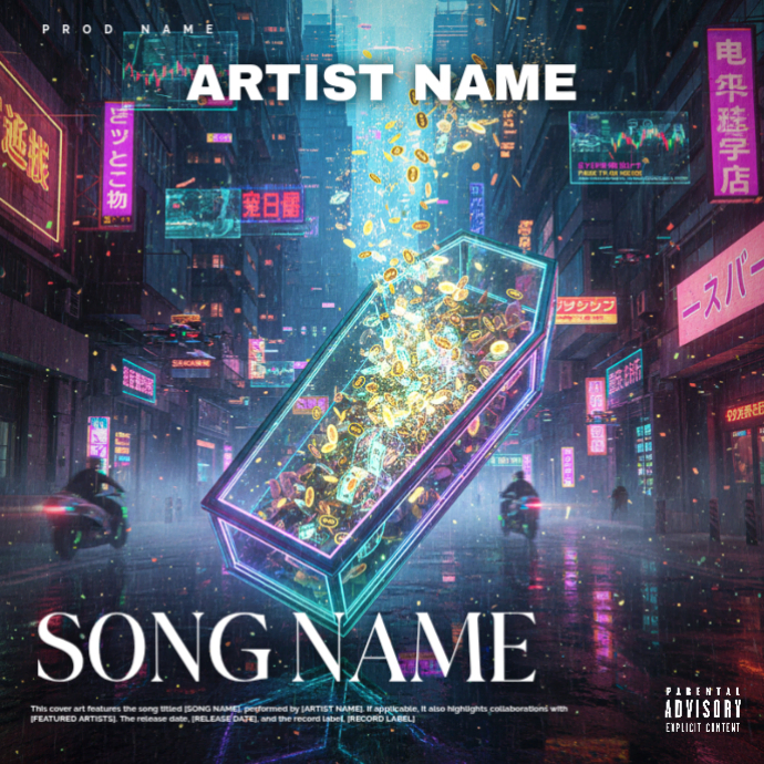 Purple Professional Robot Dead Album Cover Template | PosterMyWall