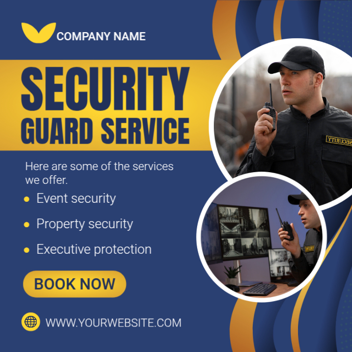 Copia de Purple Professional Security Guard Instagram Post | PosterMyWall
