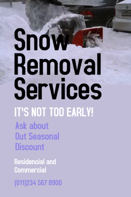 Copy of Purple Professional Snow Removal Banner 4' × 6' | PosterMyWall
