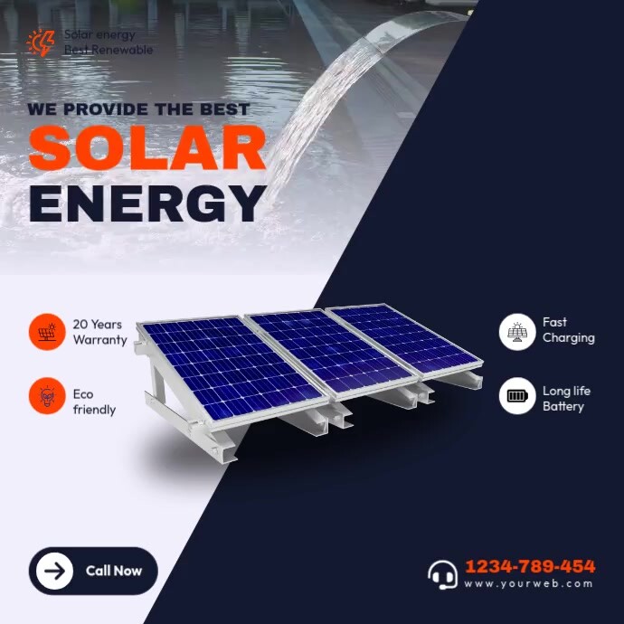 Copy of Purple Professional Solar Energy Ad Poster Template Square (1:1 ...
