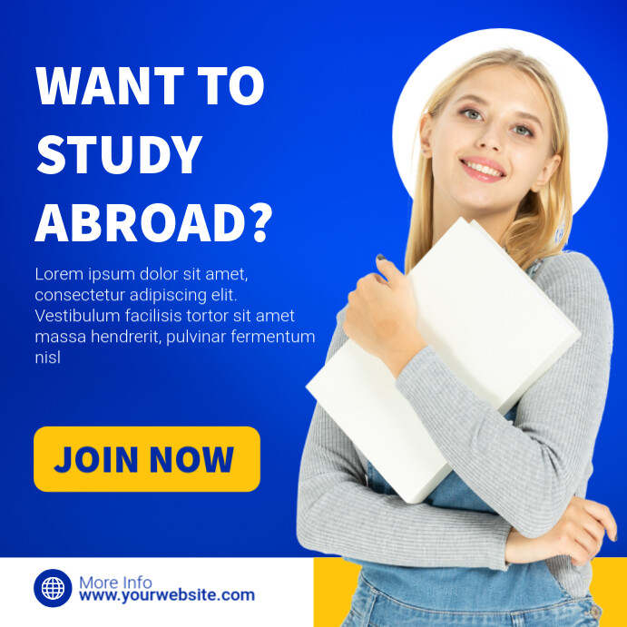 Purple Professional Study Abroad Instagram Post Template | PosterMyWall