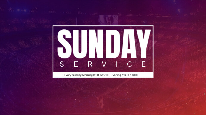 Purple Professional Sunday Service Youtube Thumbnail Template ...