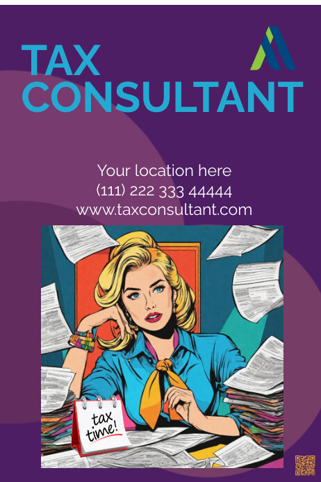 Copy of Purple Professional Tax Services Poster | PosterMyWall
