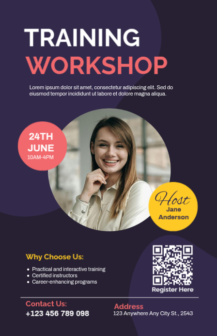 Purple Professional Training Workshop Template - Professional Skill ...