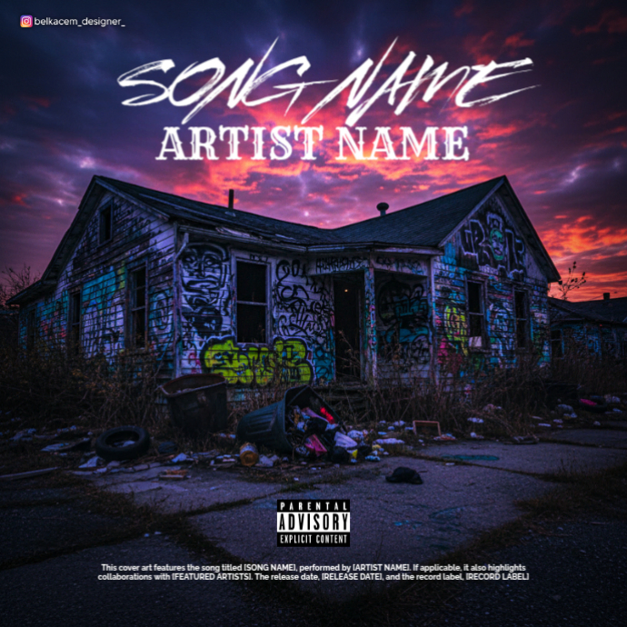 Purple Professional Trap House Album Cover Template | PosterMyWall
