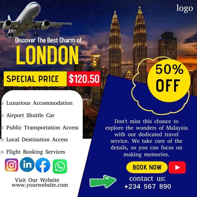 Purple Professional Travel Guide Instagram P Template | PosterMyWall