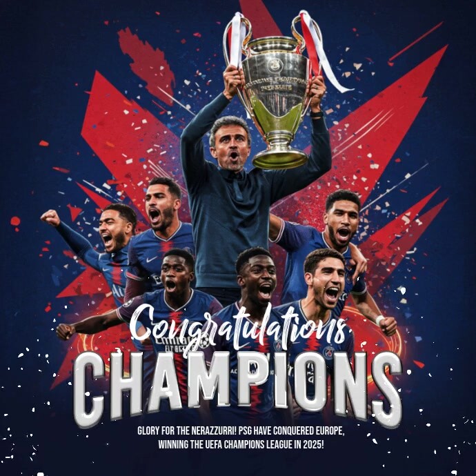 Purple Professional Uefa Champions League 2025 Winner Instagram Post ...