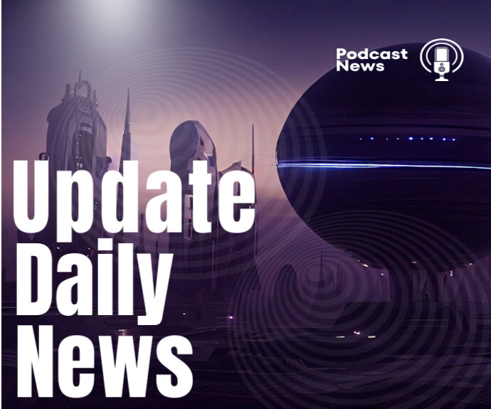 Purple Professional Update Daily News Medium Rectangle Template ...