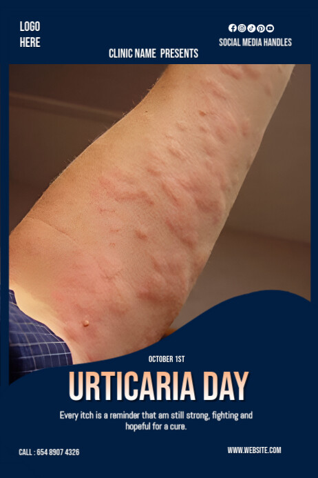 Purple Professional Urticaria Day Poster Templat | PosterMyWall