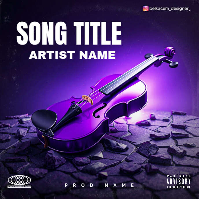 Purple Professional Violin Album Cover Template | PosterMyWall
