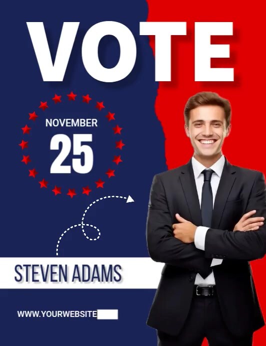 Purple Professional Voting Flyer (us Letter) Template | PosterMyWall