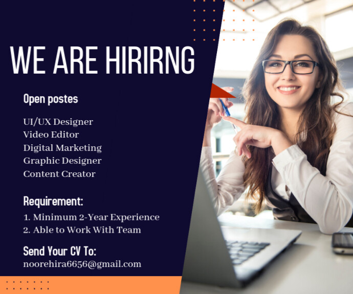 Plantilla de Purple Professional We Are Hiring Job Opportunities Medium ...