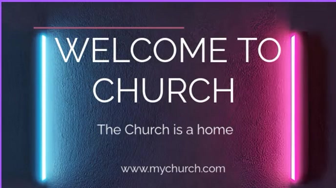 Purple Professional Welcome to Church Digital Display (16:9) Template ...