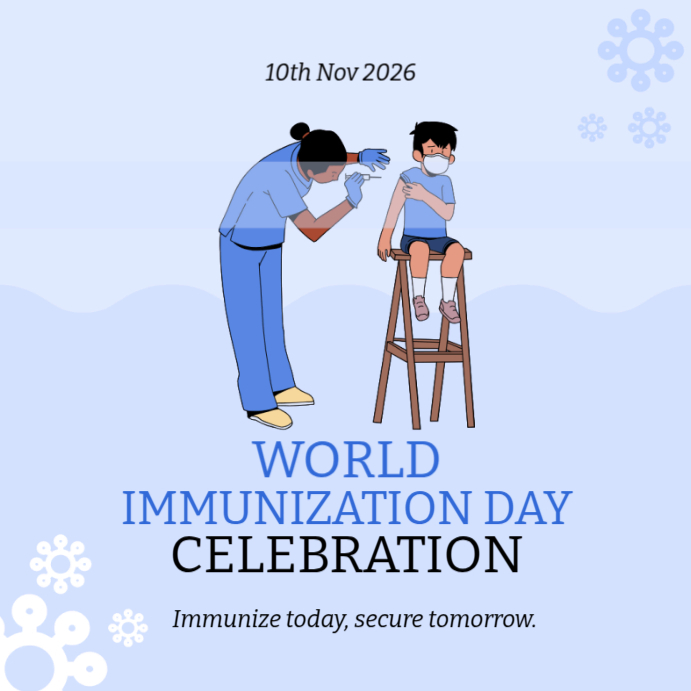 Plantilla de Purple Professional World Immunization Day Instagram Post ...