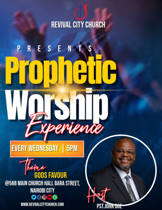 Purple Prophetic Worship Event Flyer Template | PosterMyWall