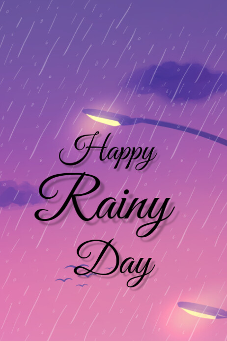 Copy of Purple Rainy Day Poster | PosterMyWall