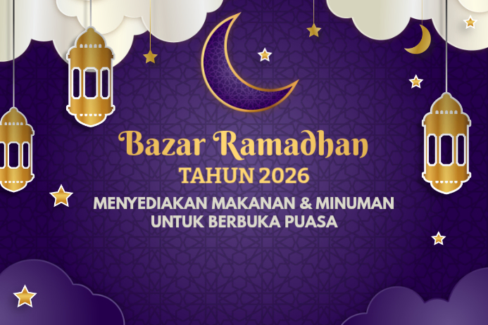 Purple Ramadan Bazaar Banner 4' × 6' Template | PosterMyWall