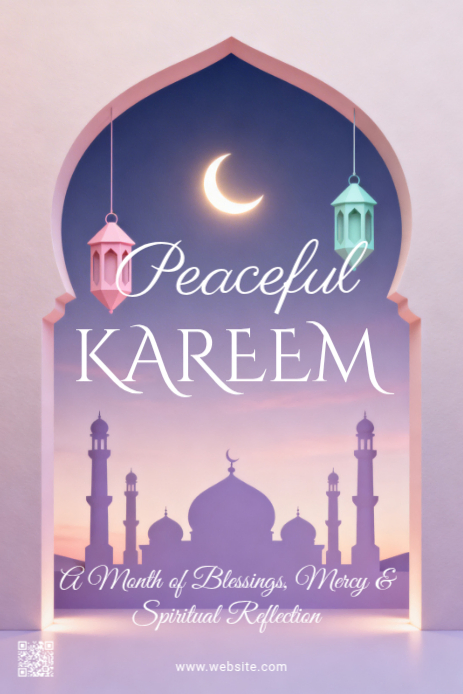 Purple Ramadan Pinterest Graphic Template | PosterMyWall