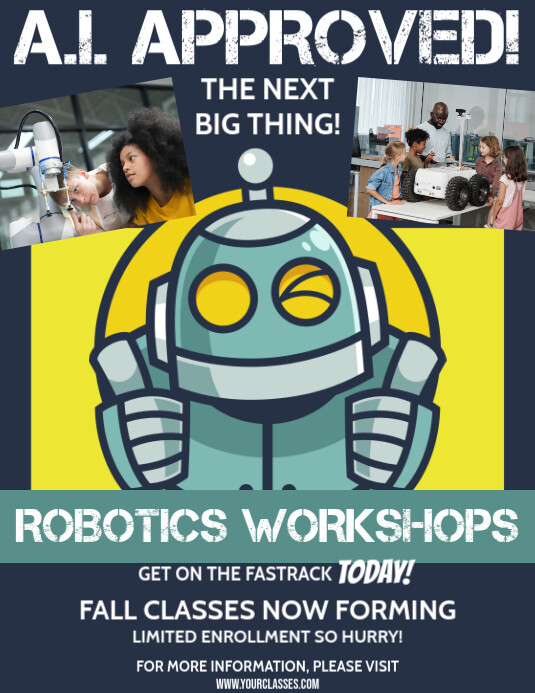 Copy of Purple Robotics Classes Flyer Ad Flyer (us Letter) | PosterMyWall
